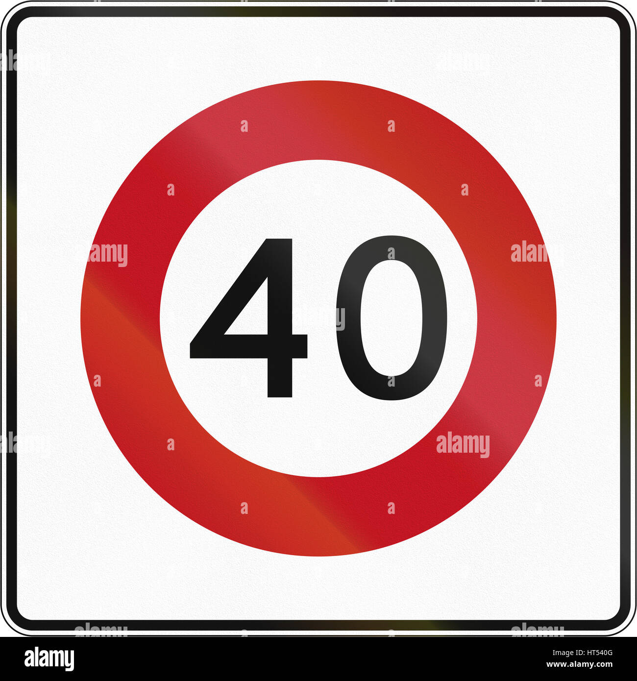 Speed limit 40 kmh hi-res stock photography and images - Alamy
