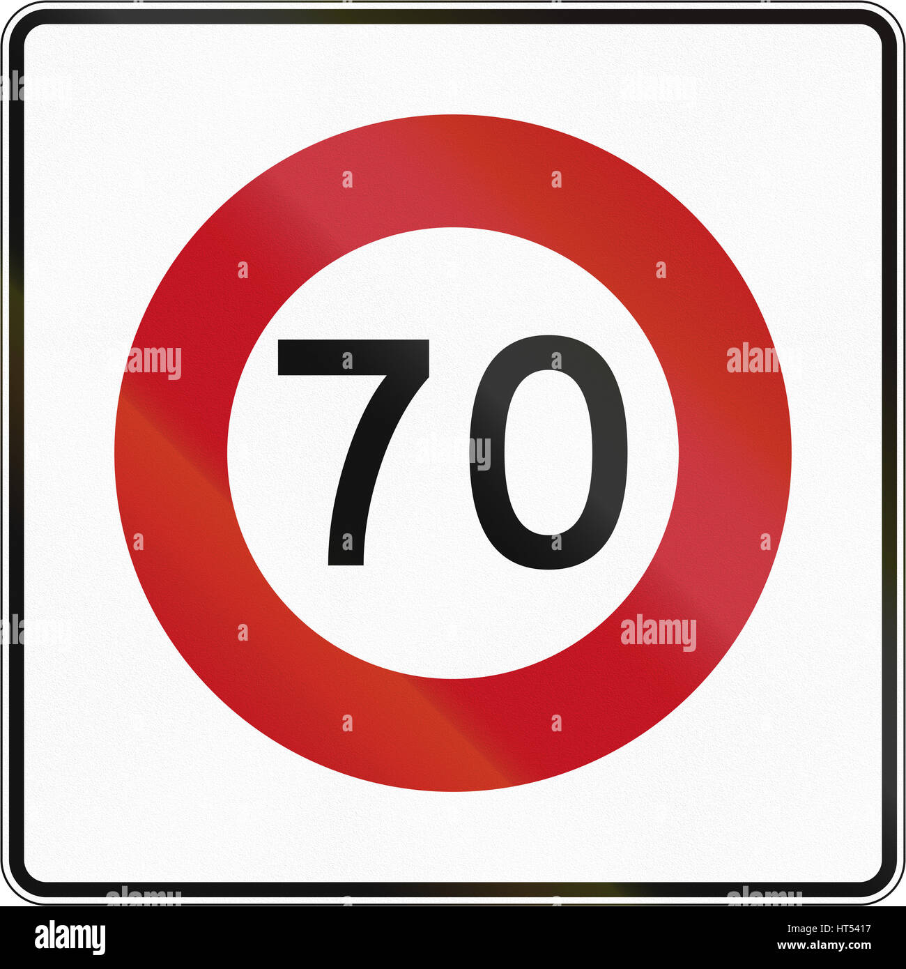 Traffic sign 70 kmh speed hi-res stock photography and images - Alamy