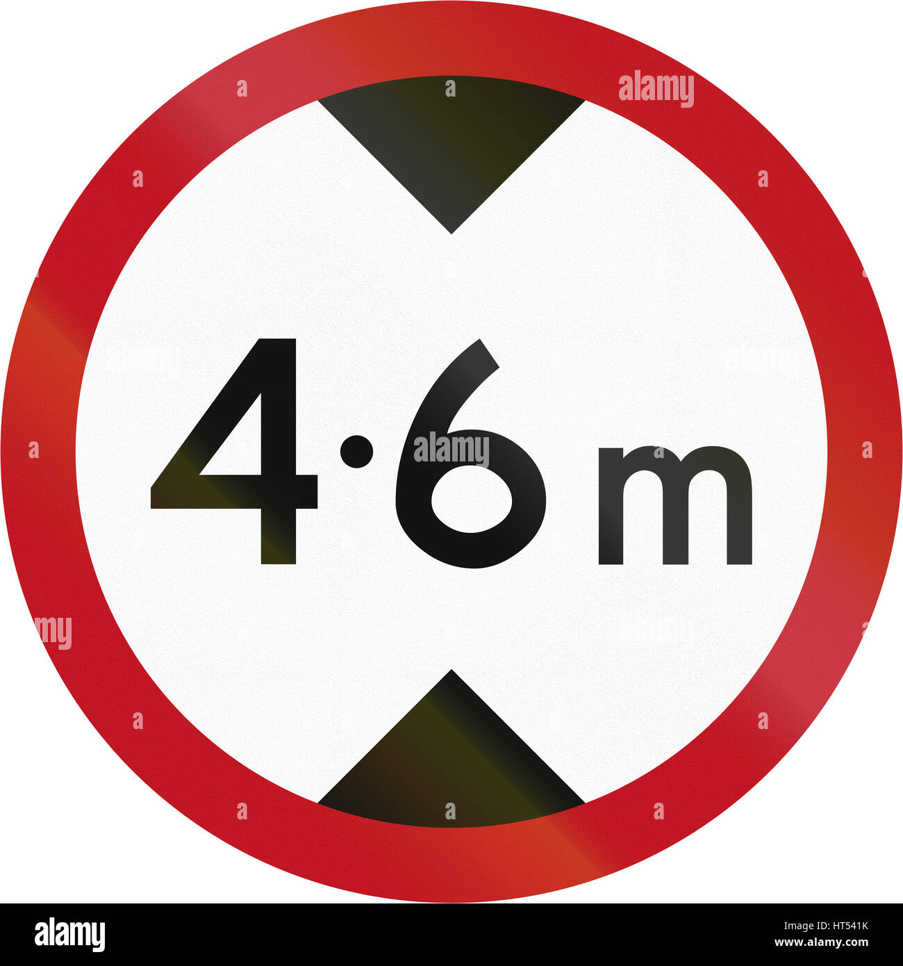 New Zealand road sign RG-12 - Height Restriction Stock Photo - Alamy
