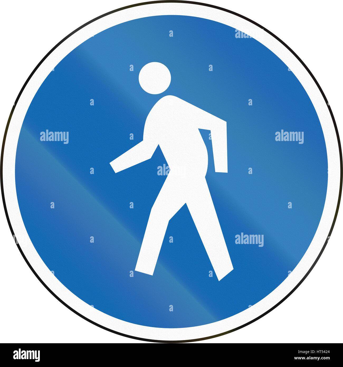 New Zealand road sign RG-25 - Pedestrians only (pedestrian zone or ...