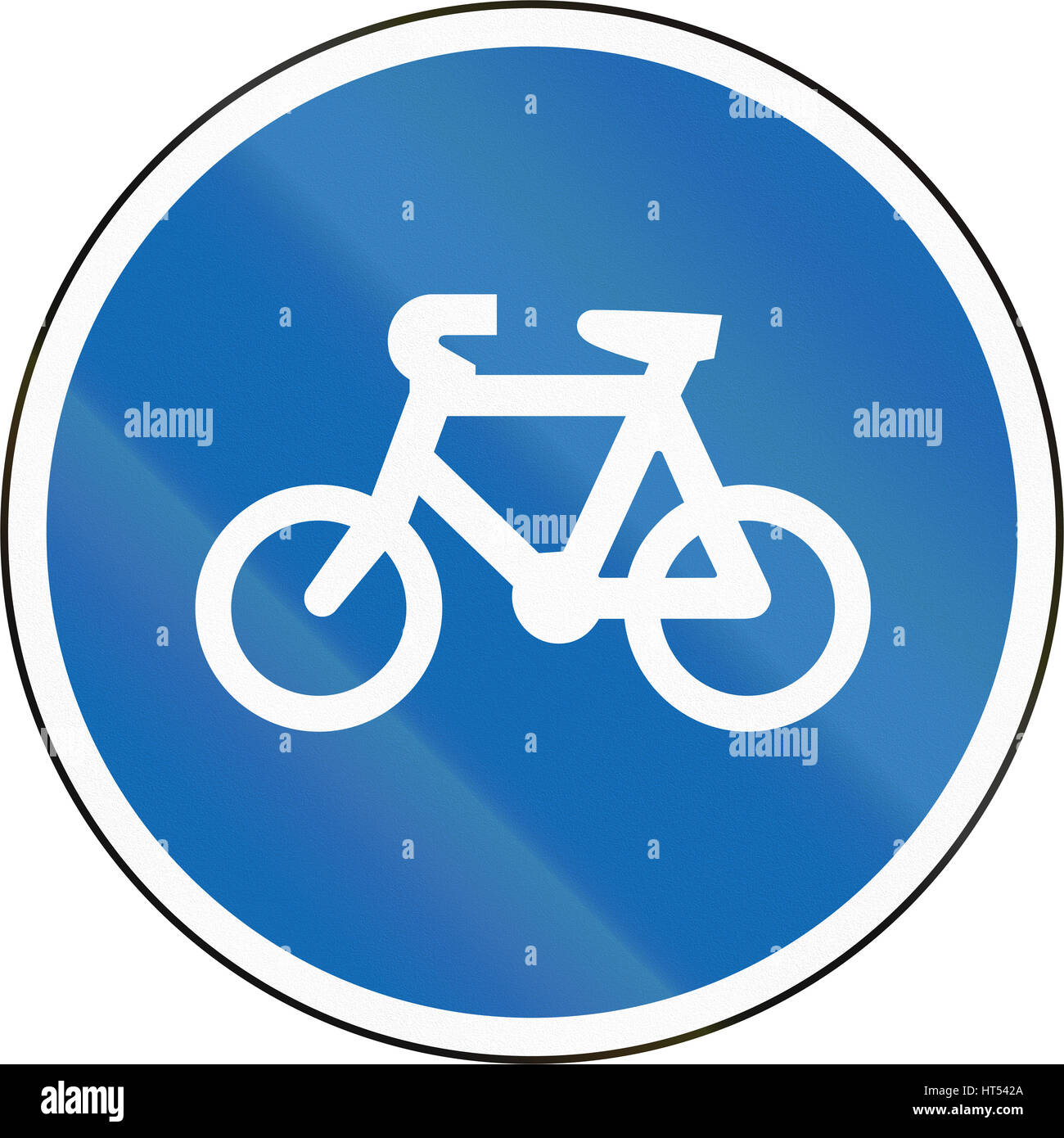 New Zealand road sign RG-25 - Cyclists only (bicycle pathway Stock ...
