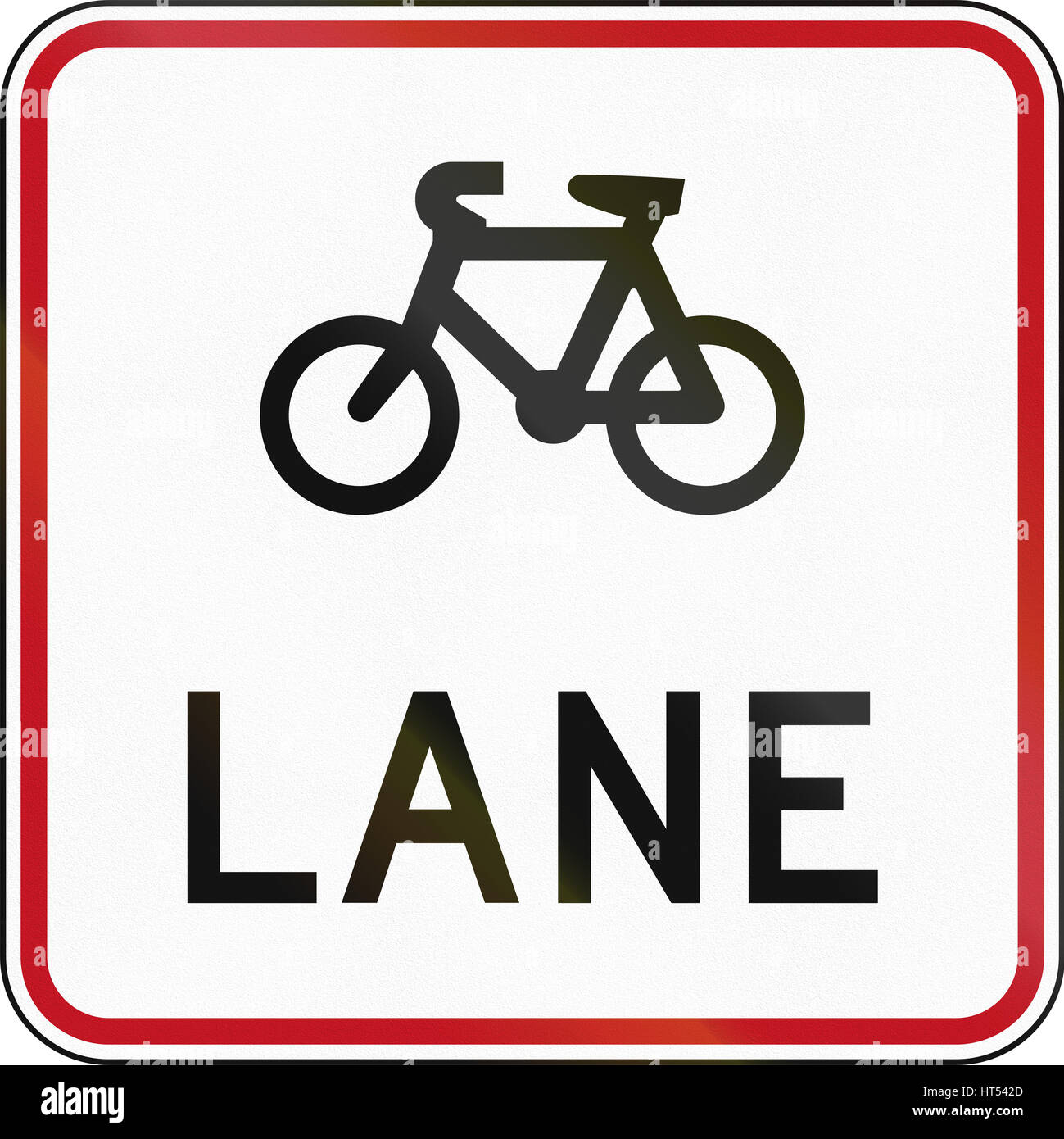 New Zealand road sign RG-26 - Cyclist lane Stock Photo - Alamy