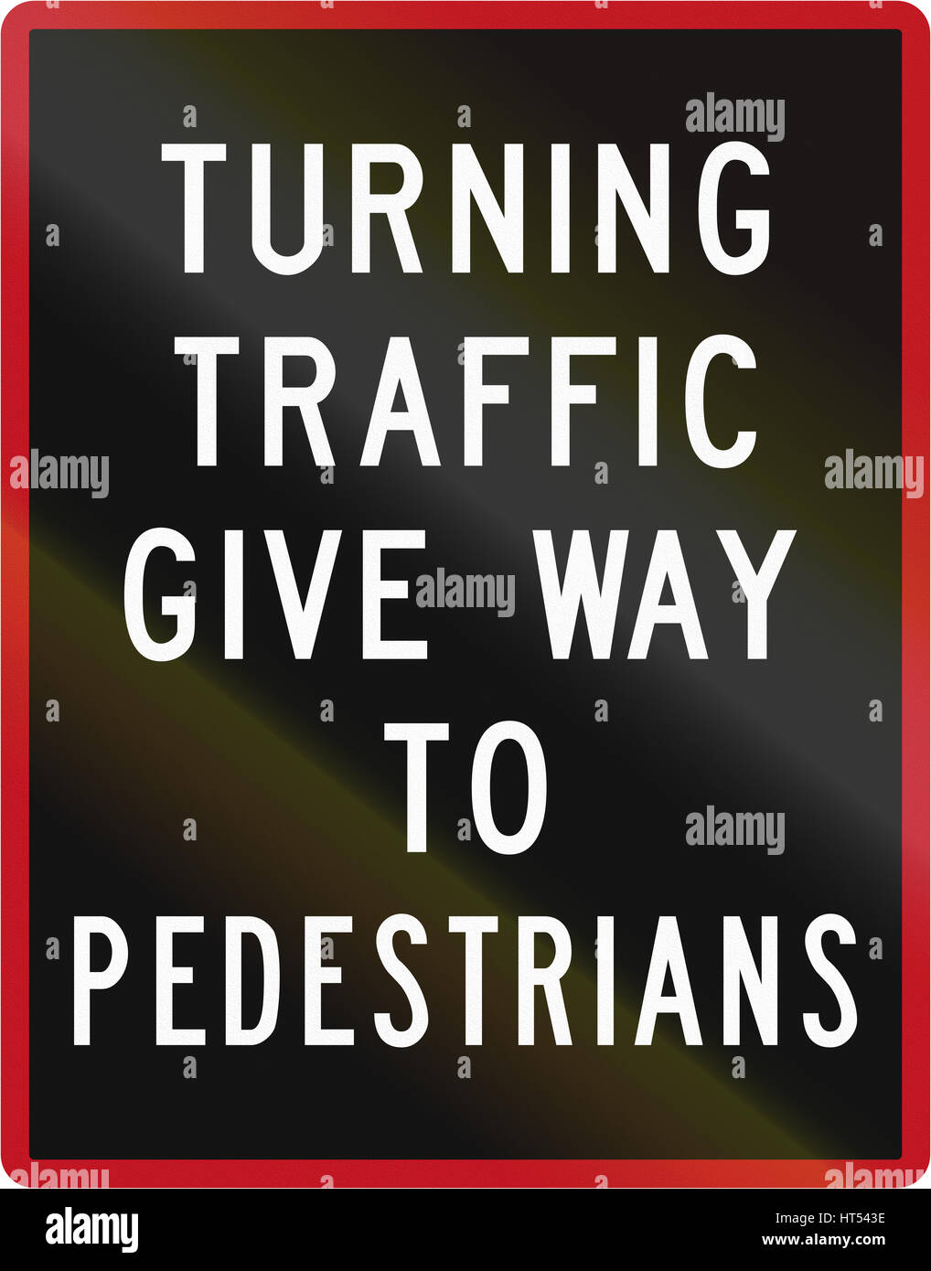 Old version of New Zealand road sign - Turning traffic give way to ...