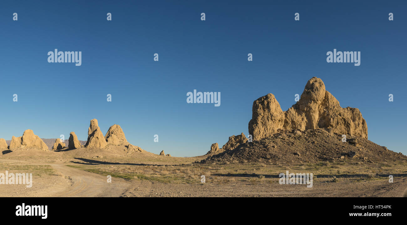 Massive geological rock formations in the California desert Stock Photo ...