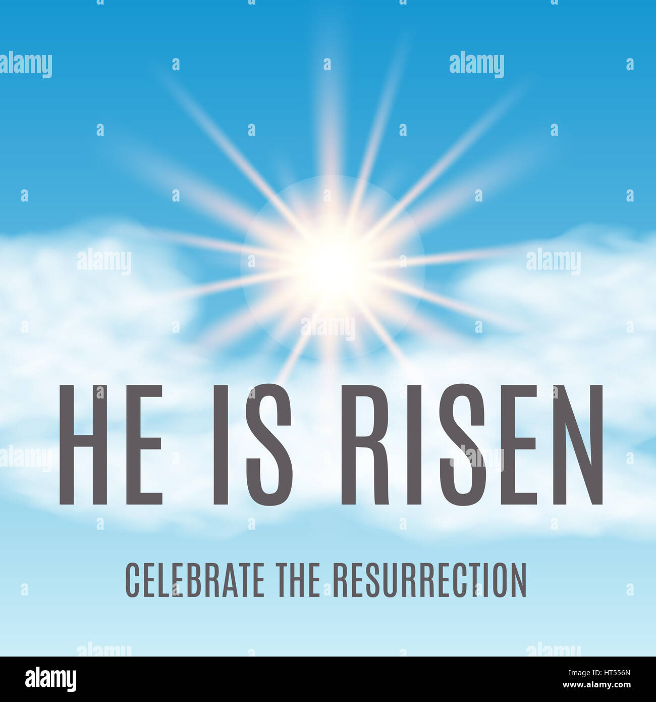 Easter background. He is risen. Vector illustration Stock Photo - Alamy