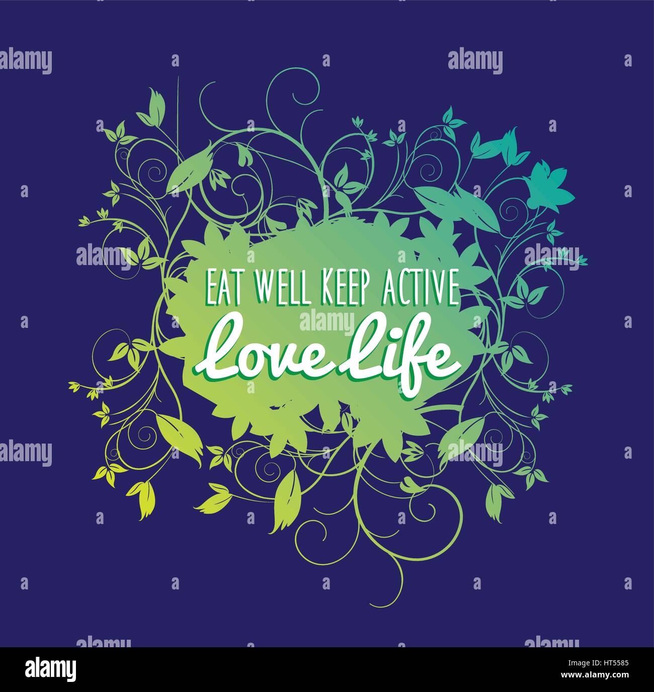 graphic design illustration with healthy lifestyle motif Stock Vector ...