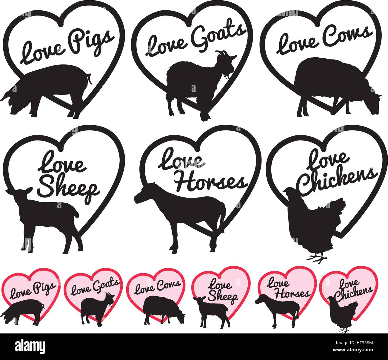 Farm and sheep and cows and uk Stock Vector Images - Alamy