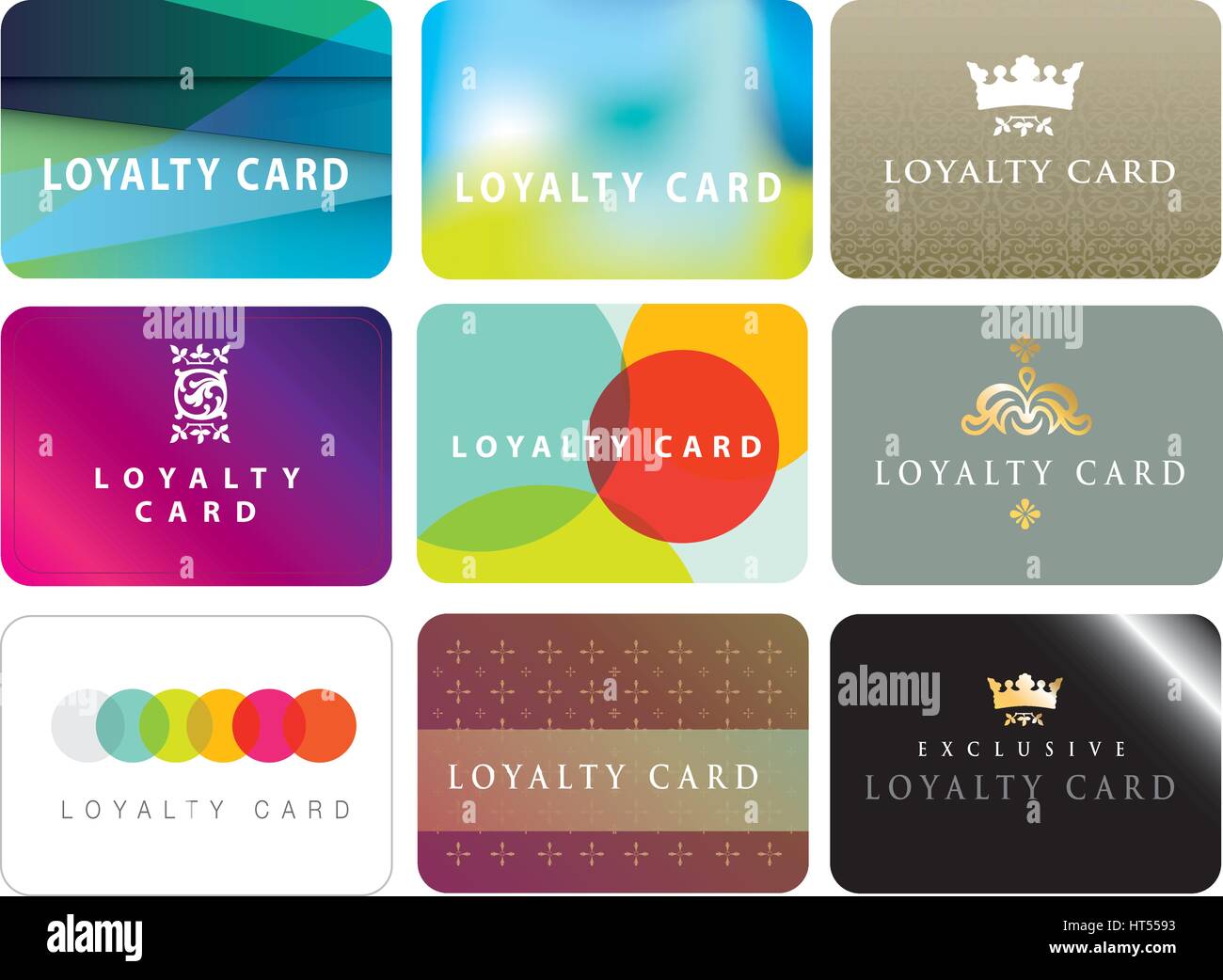 selection of vector and clip art card designs based on a loyalty scheme ...