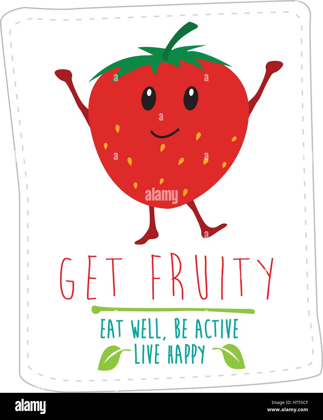 cartoon modern style fruit and vegetable character, part of a set Stock ...