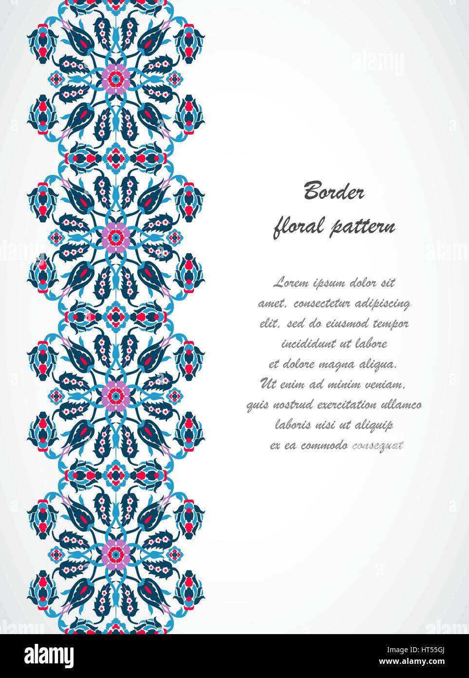 Arabesque vintage seamless border for design template vector. Eastern ...