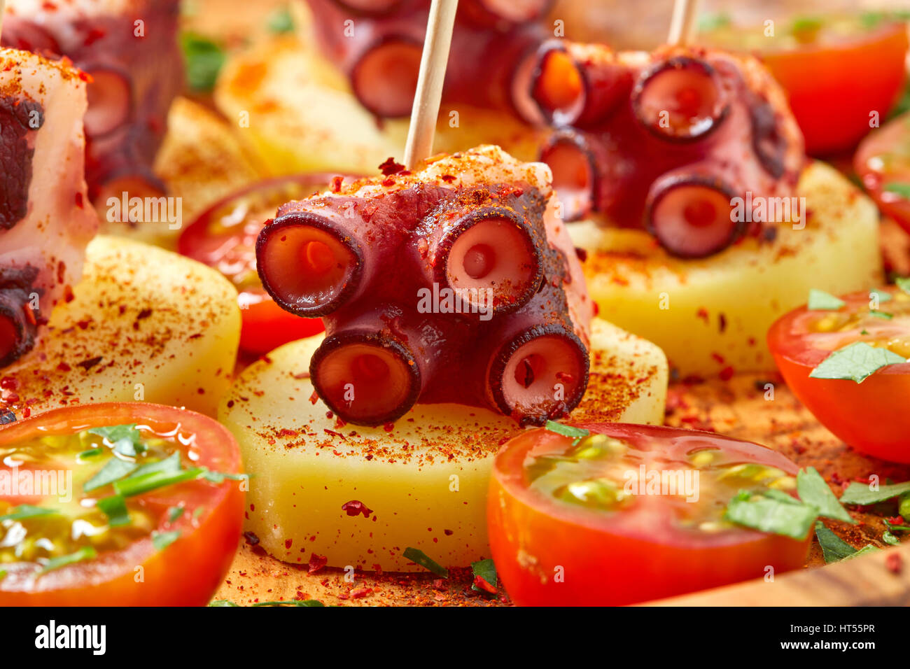 Galician Octopus a la Gallega tapas pinchos recipe from Spain with ...
