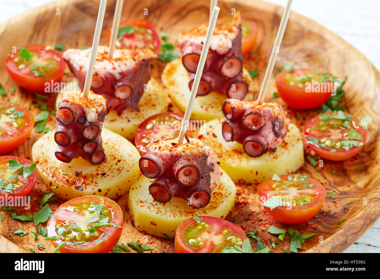 Galician Octopus a la Gallega tapas pinchos recipe from Spain with ...