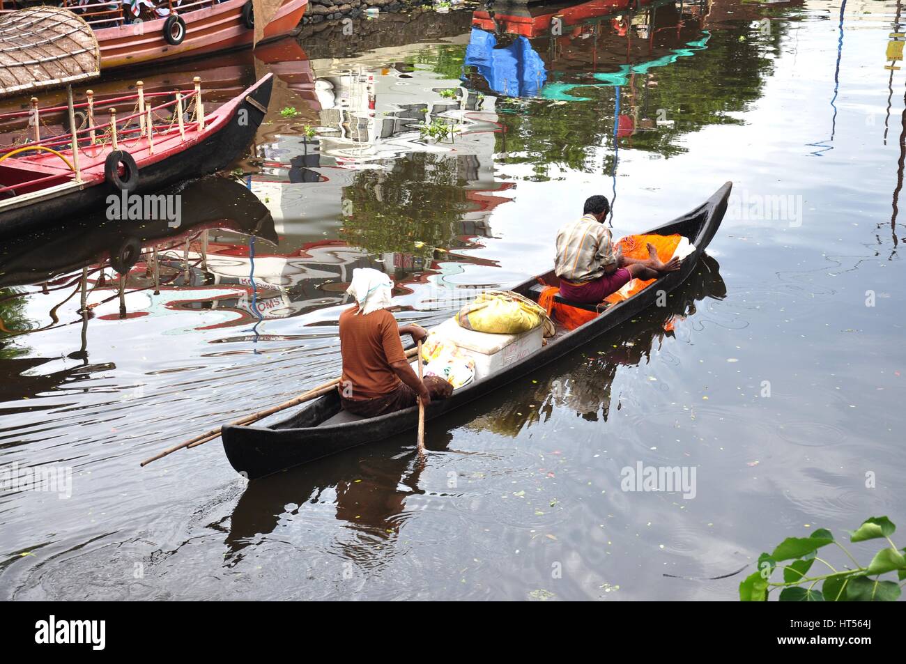 Fisher man at Alleppey backwater, Kerala, India (Photo Copyright © by ...