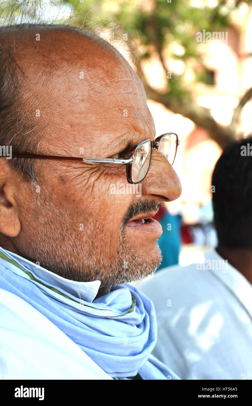 Man look like Mahatma Gandhi, Gandhi Eye Glass, Face, New Delhi, India ...