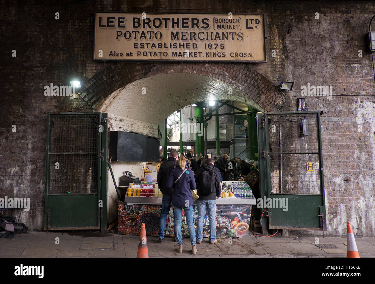 Scenes inside Borough Market at London Bridge in London England Stock ...