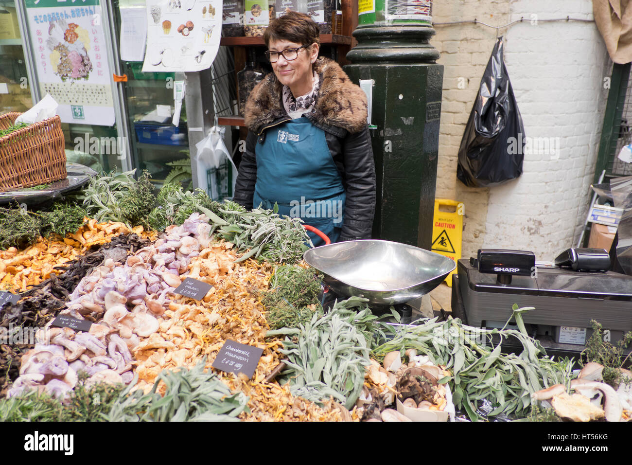 Scenes inside Borough Market at London Bridge in London England Stock ...
