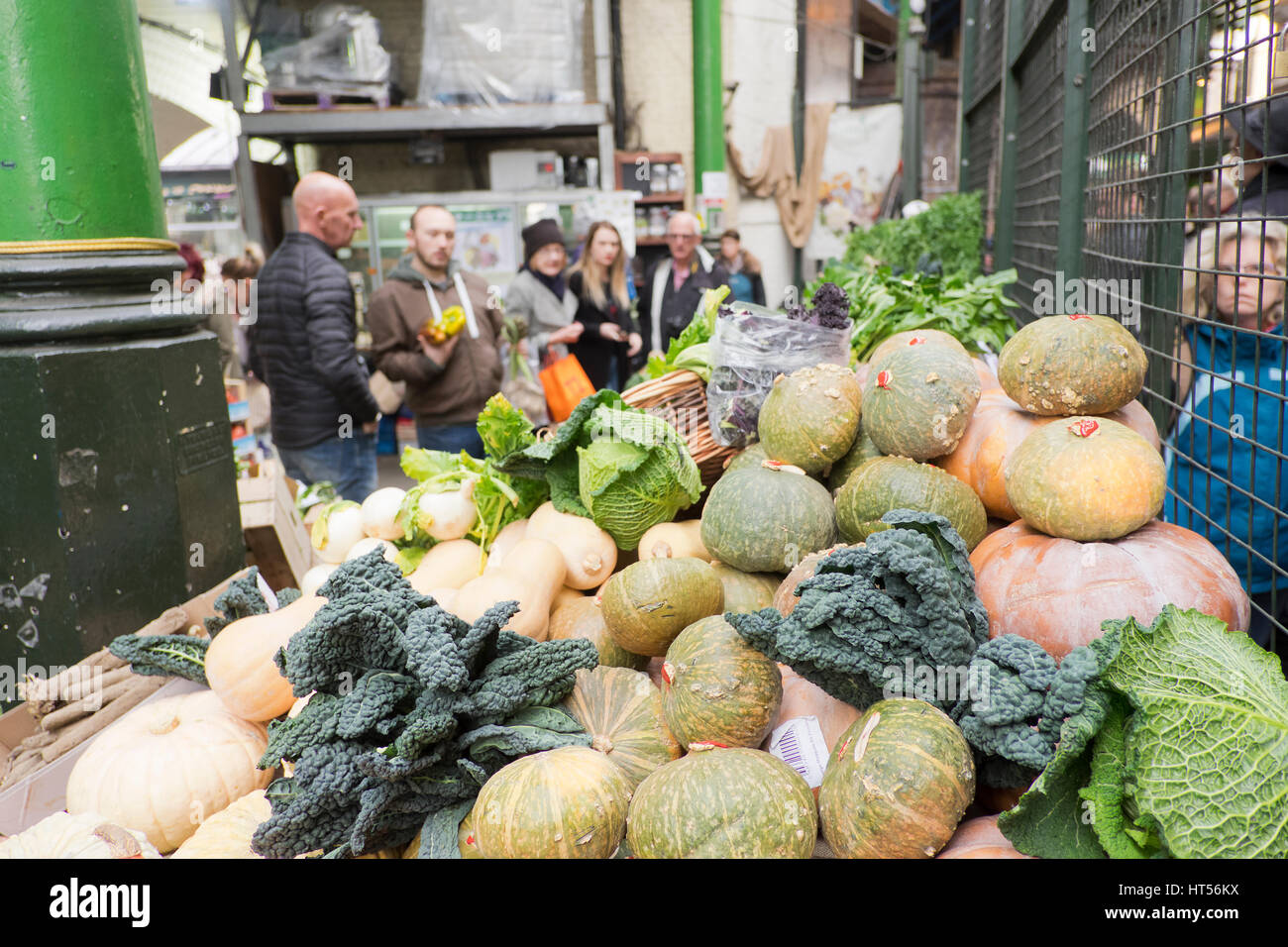 Scenes inside Borough Market at London Bridge in London England Stock ...
