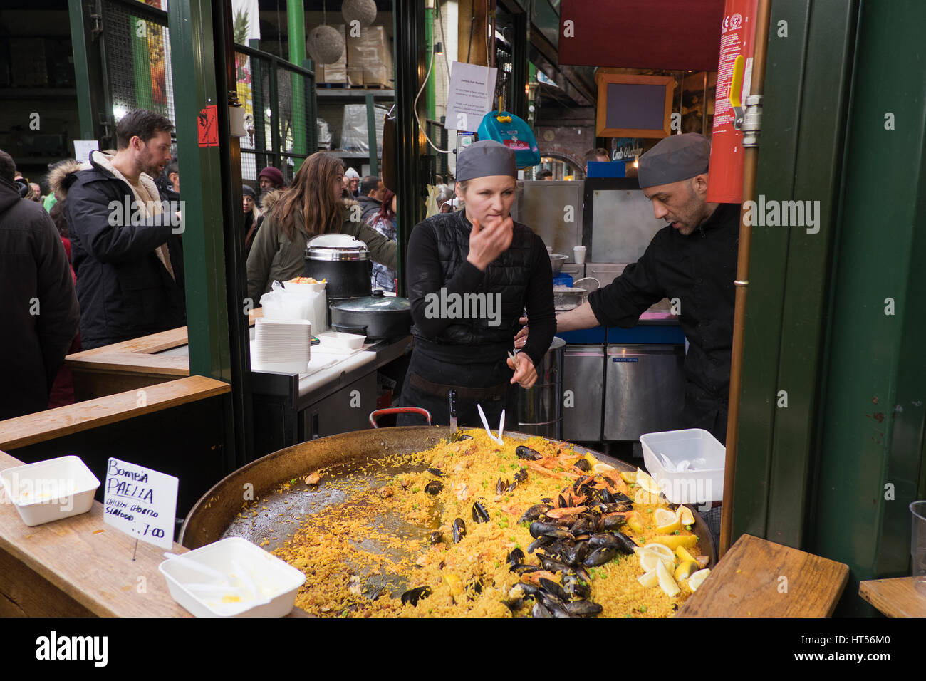 Scenes inside Borough Market at London Bridge in London England Stock ...