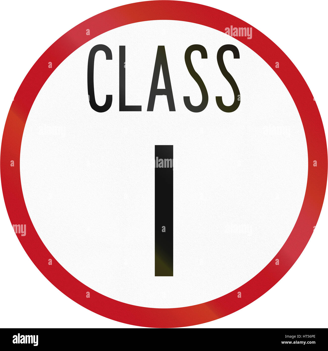 New Zealand road sign RH-1 - Road class I Stock Photo - Alamy