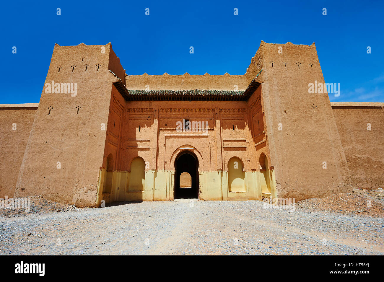 Entrance and fortifications of the Alaouite Ksar Fida built by Moulay ...