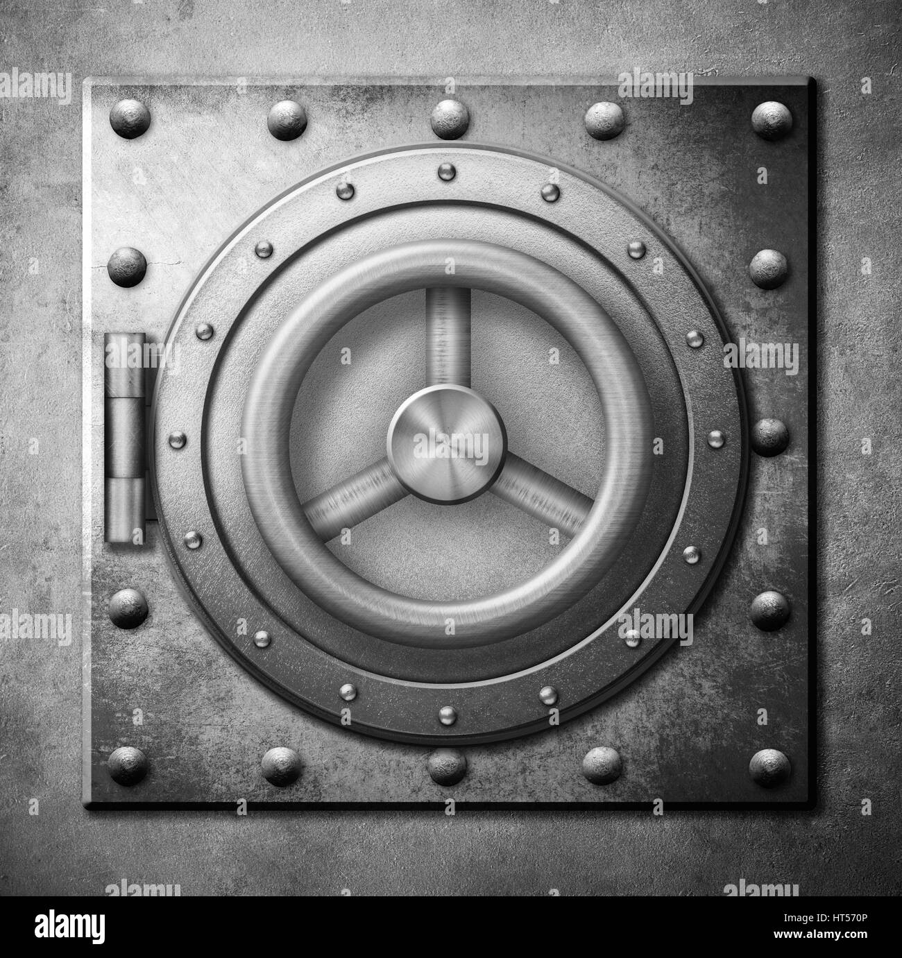 metal safe door 3d illustration or icon Stock Photo - Alamy