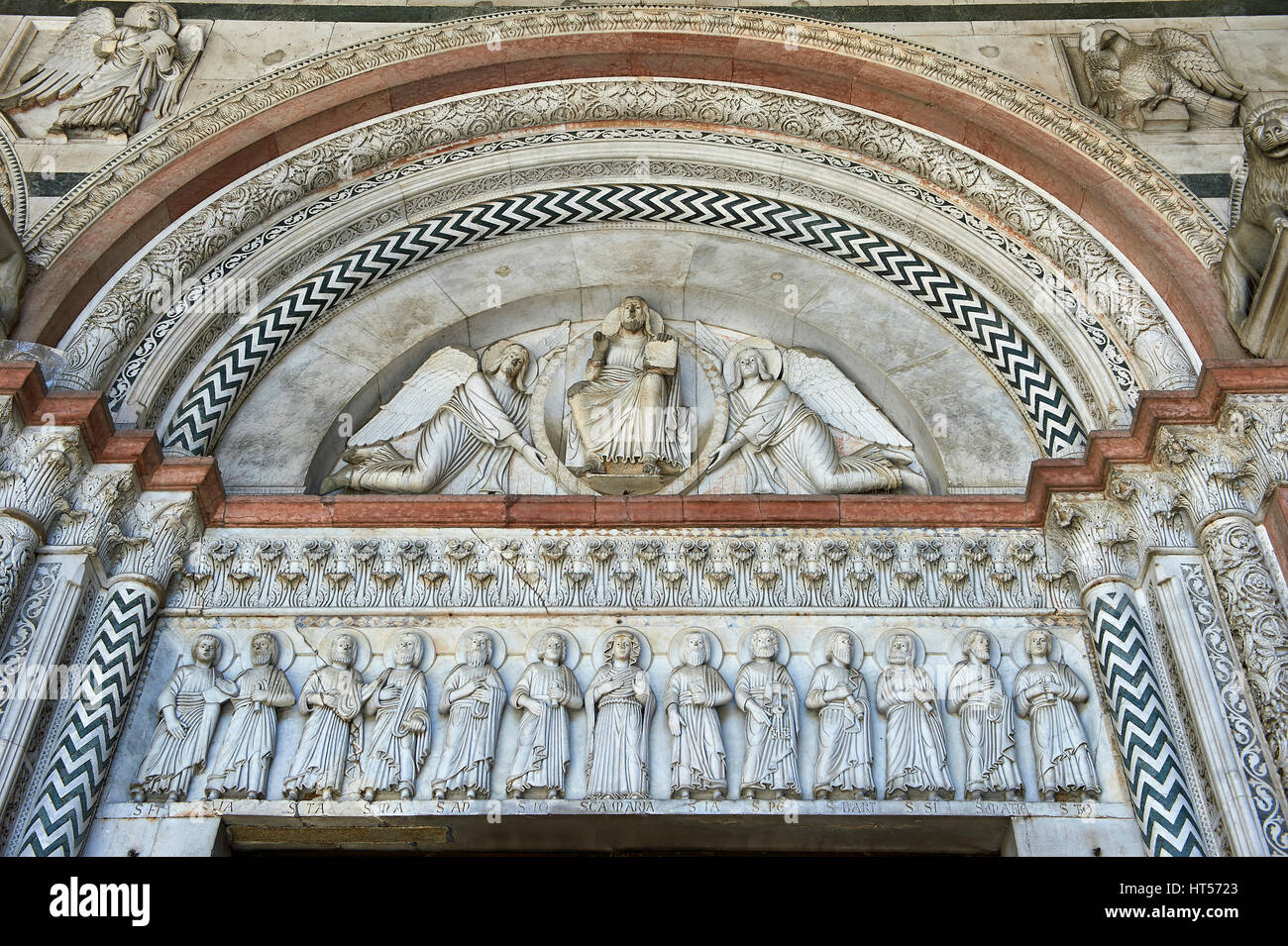 Late medieval relief sculptures of the typanuim of the main door ...