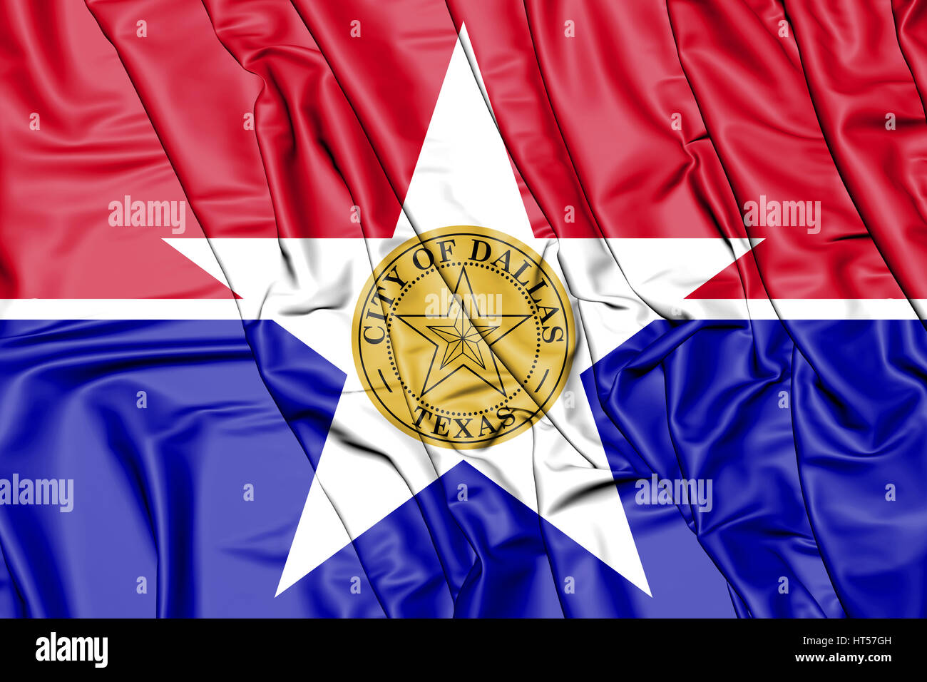 3D Flag of Dallas City, Texas. 3D Illustration Stock Photo - Alamy