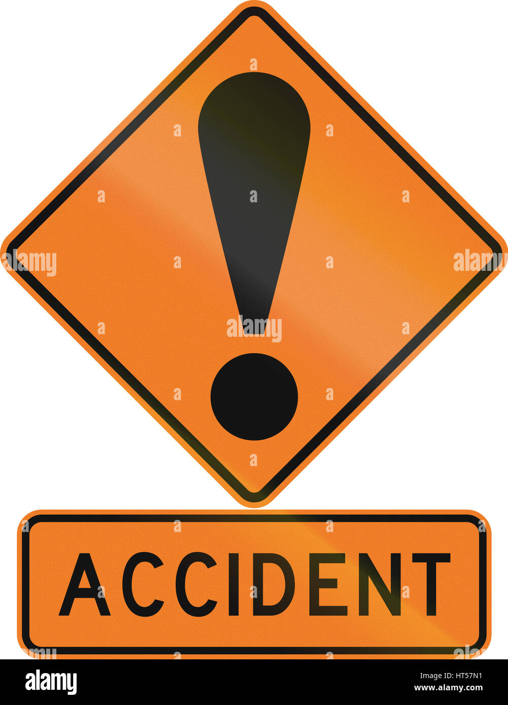 Road sign assembly in New Zealand - Accident Stock Photo - Alamy