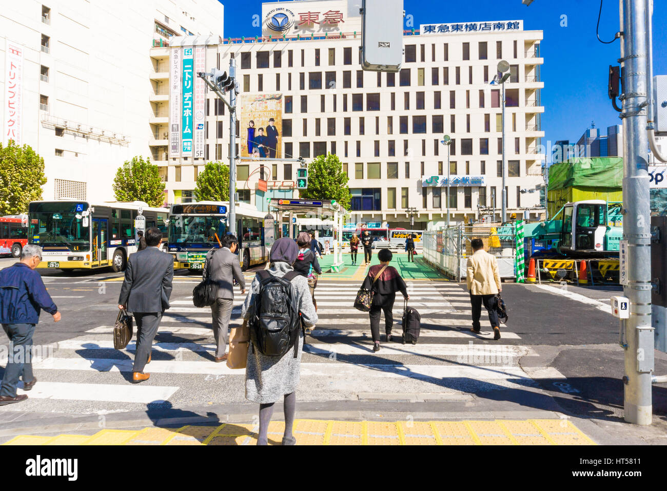TOKYO, JAPAN - OCTOBER 24 2016: Unidentified People Walk at Shibuya ...