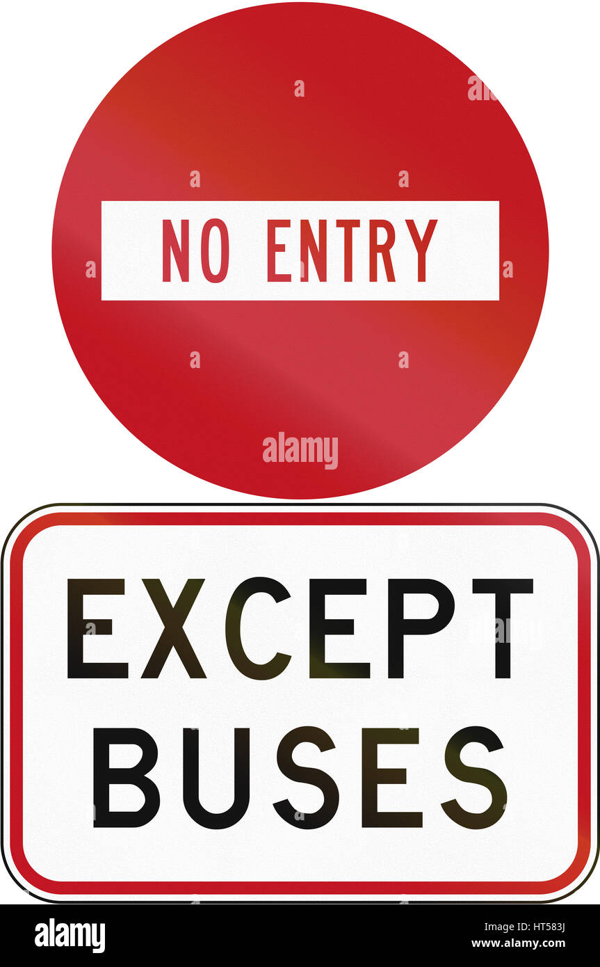 No entry except buses hi-res stock photography and images - Alamy