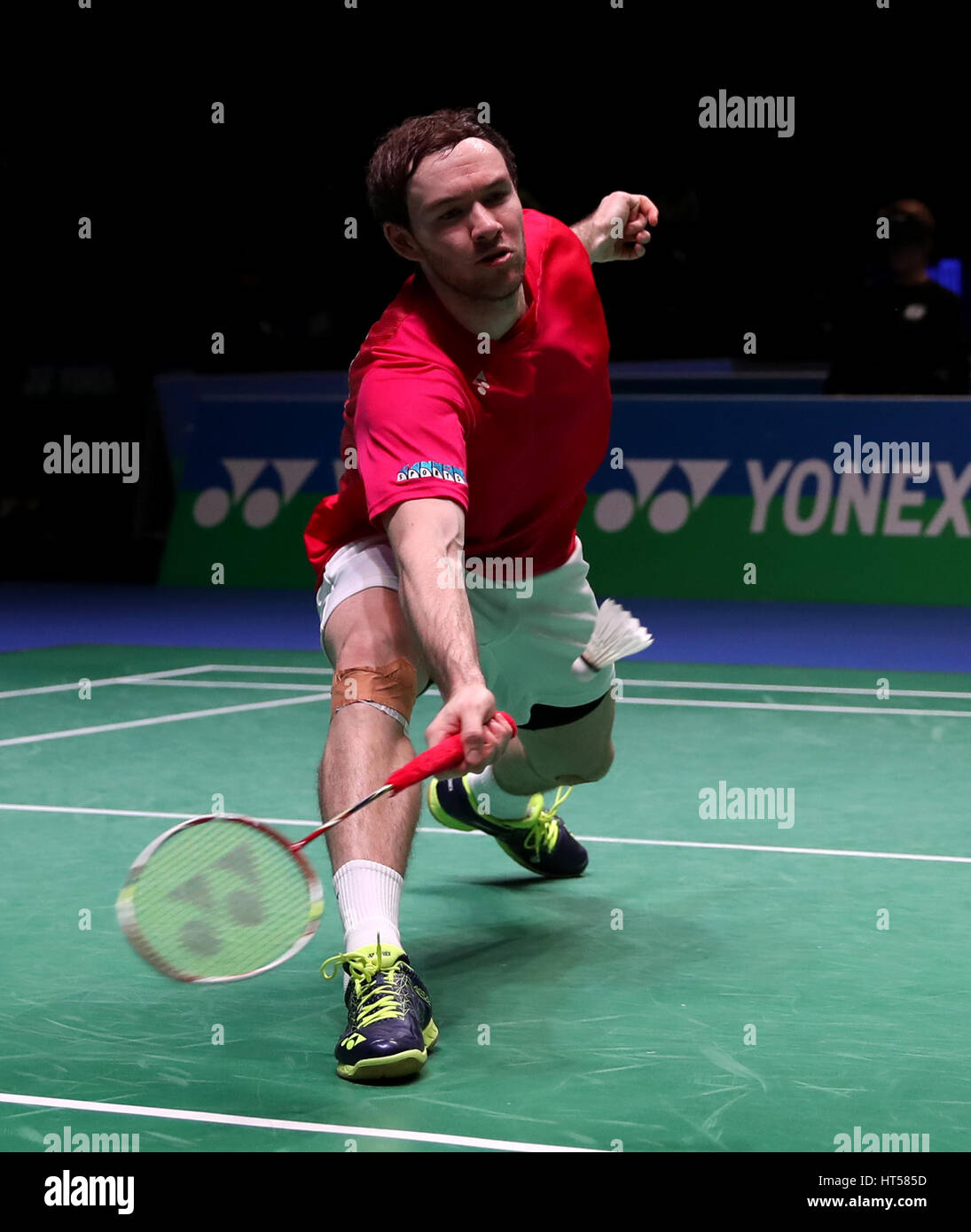 Scotland's Martin Campbell in action during the Men's Doubles ...