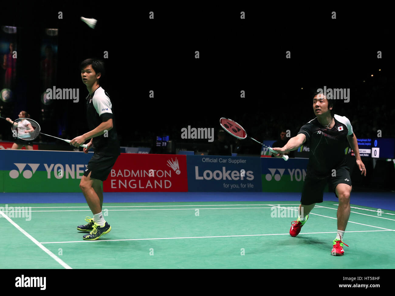 Japan's Yuta Watanabe (right) and Hiroyuki Endo in action during the ...