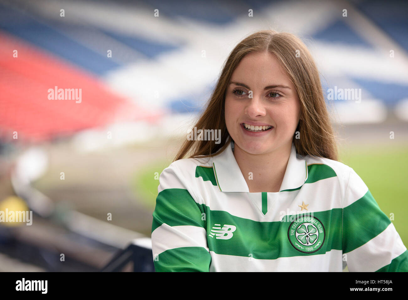 Celtic's Kirsty Howat at the launch of the Scottish women's football ...
