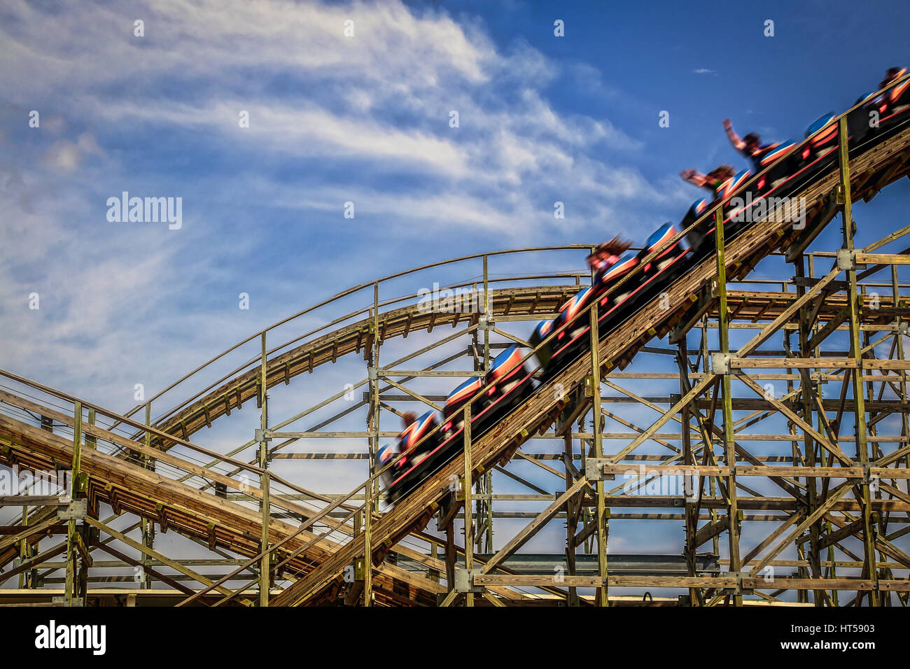 A summer day on a roller coaster! Stock Photo - Alamy