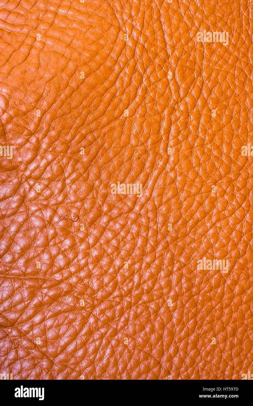 Genuine full grain tan leather background, Real cowhide Stock Photo - Alamy