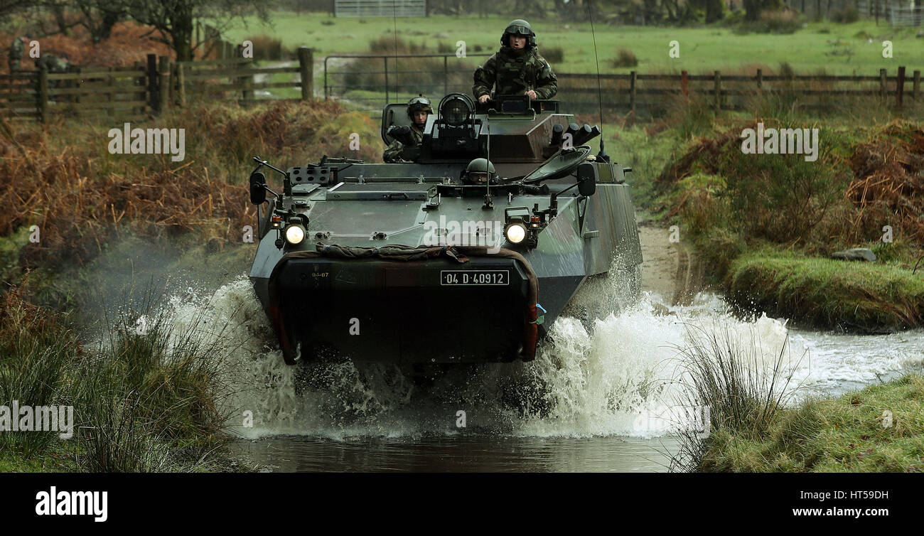 Members of The 55th Infantry Group take part in the final phase of ...