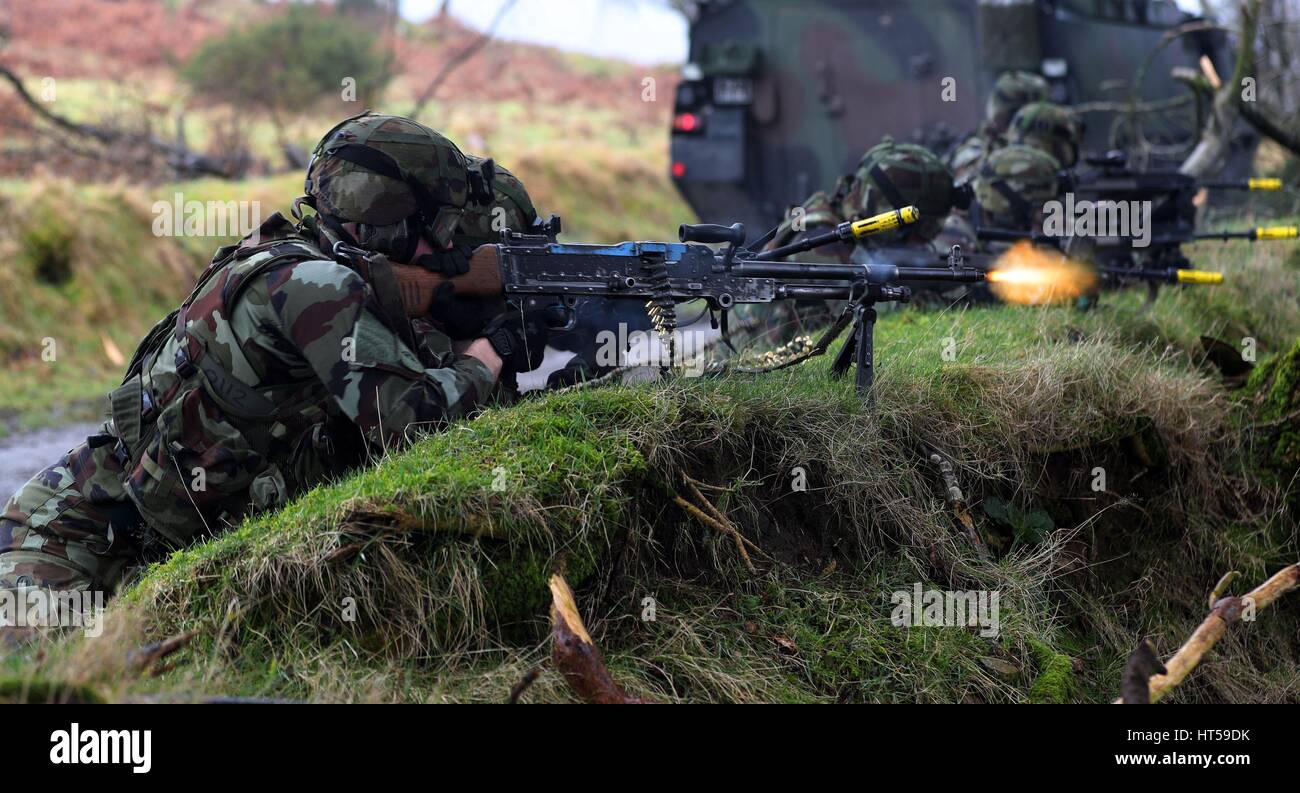 Members of The 55th Infantry Group take part in the final phase of ...