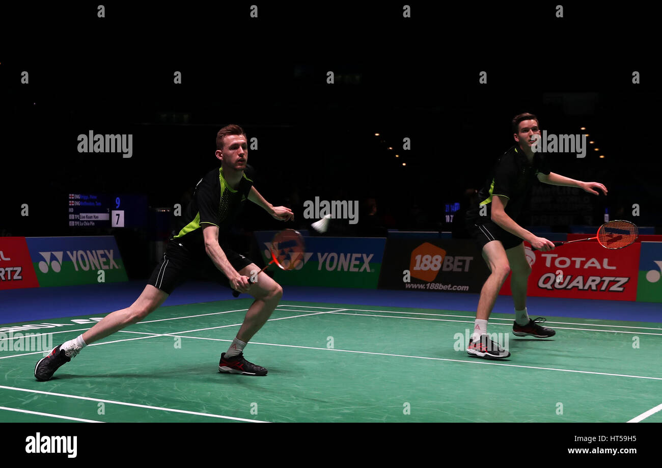 England's Tom Wolfenden (left) and Peter Briggs in action during the ...