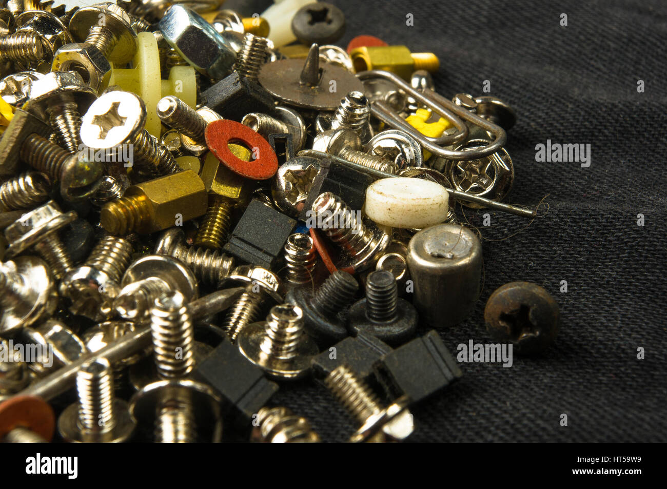 Various hardware fasteners nuts bolts hi-res stock photography and ...