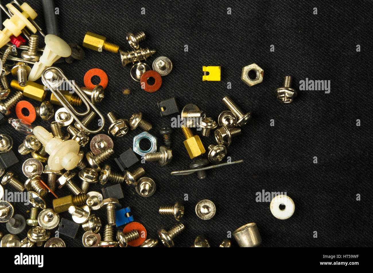 techno backgrounds - various bolts, screws, washers, nuts and other ...