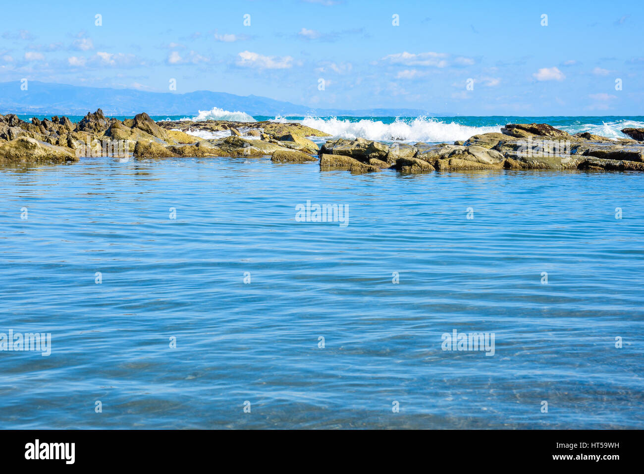 Beautiful landscape, seascape, amazing nature background with rocks and ...