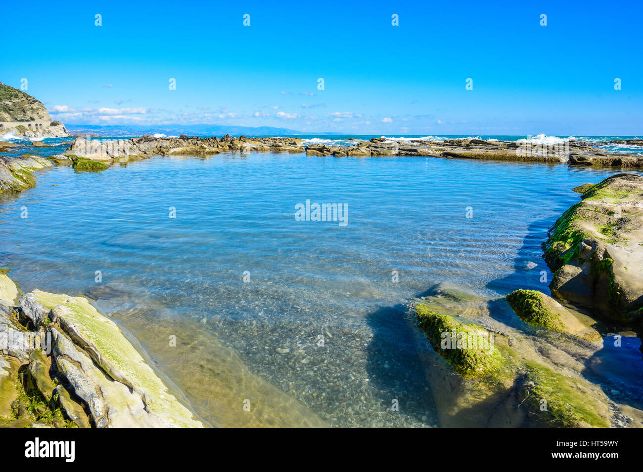 Beautiful landscape, seascape, amazing nature background with rocks and ...