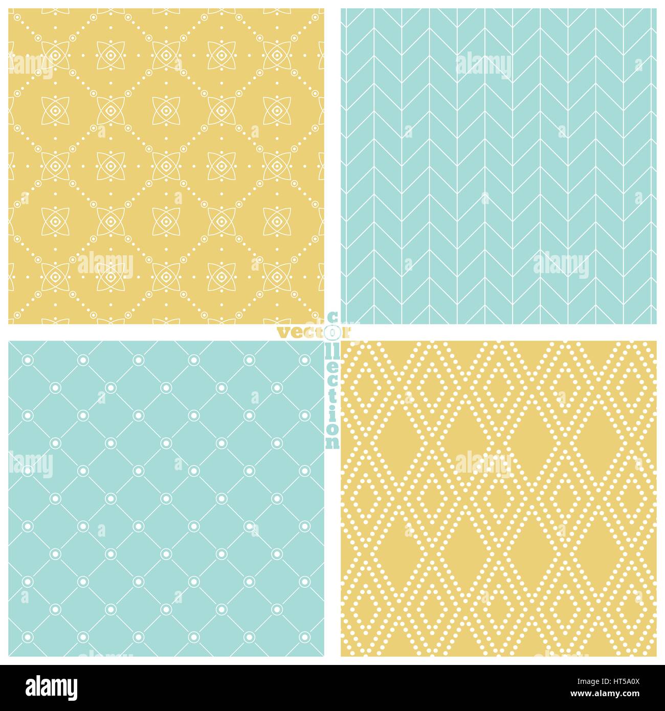 Seamless pattern. Set of four stylish abstract color backgrounds. Simple original colourful ...