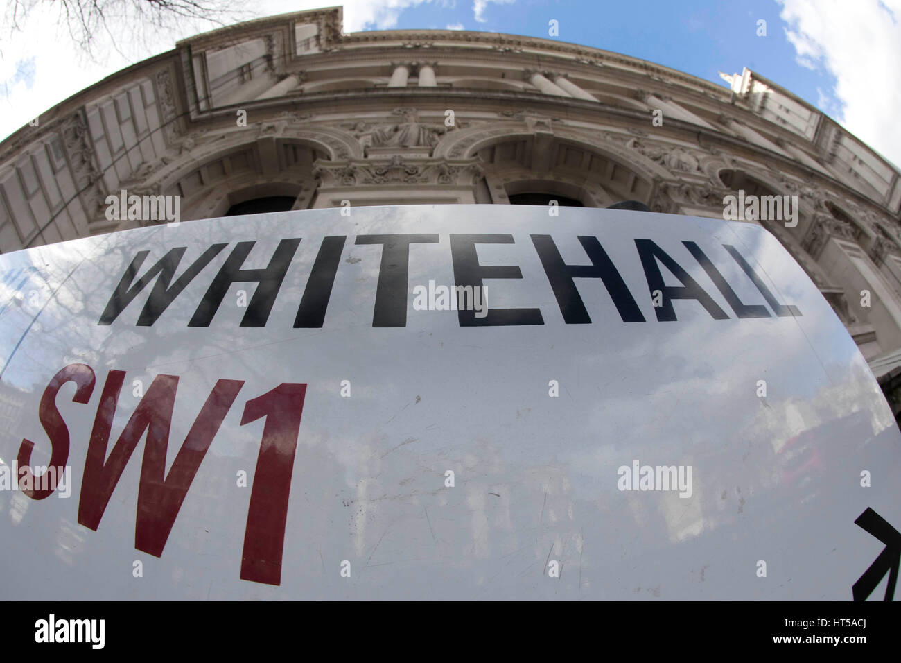 Whitehall street sign in central london hi-res stock photography and ...