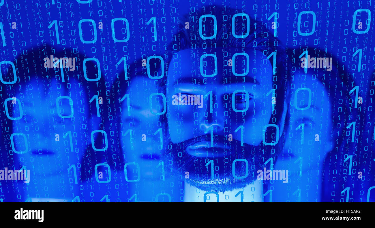 Big data cyber security, binary background Stock Photo - Alamy