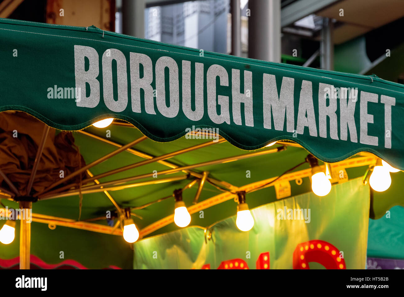 Sign of borough Market in London Stock Photo - Alamy