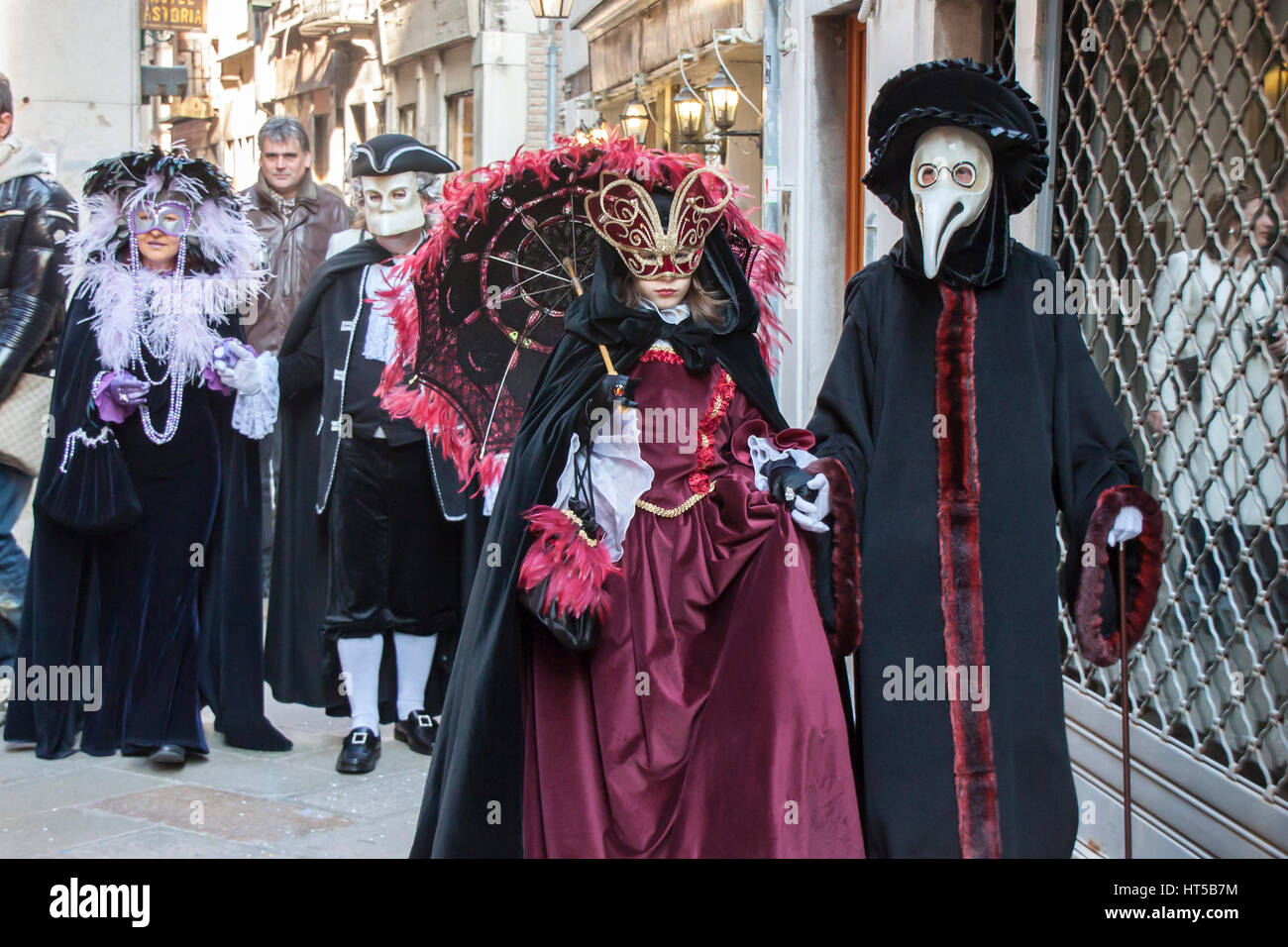ITALY, VENICE - FEBRUARY 14: Colorful carnival masks at the most famous ...