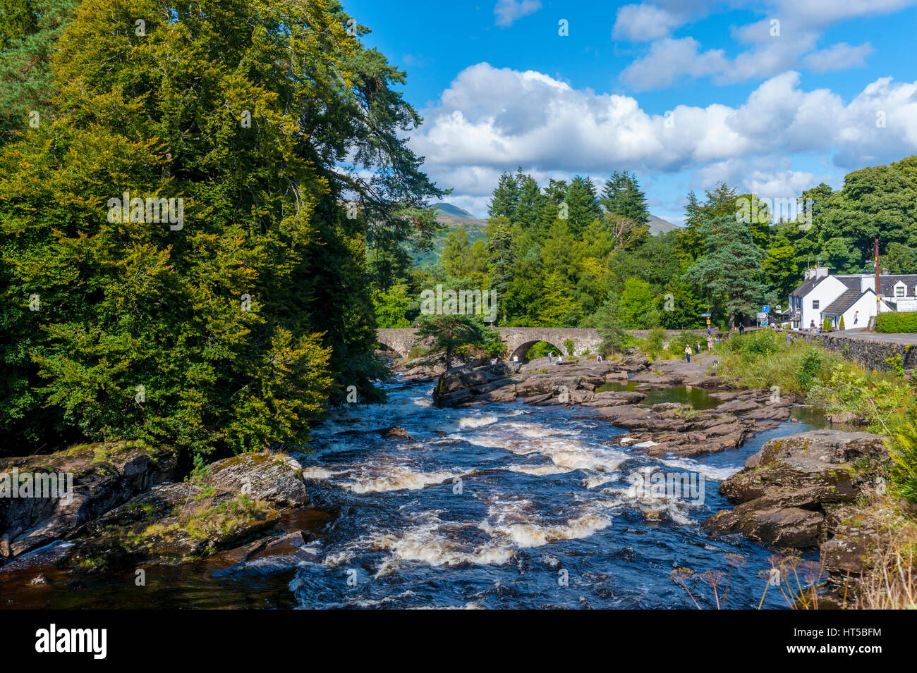 The falls of Dochart at Killin Perthshire Stock Photo - Alamy
