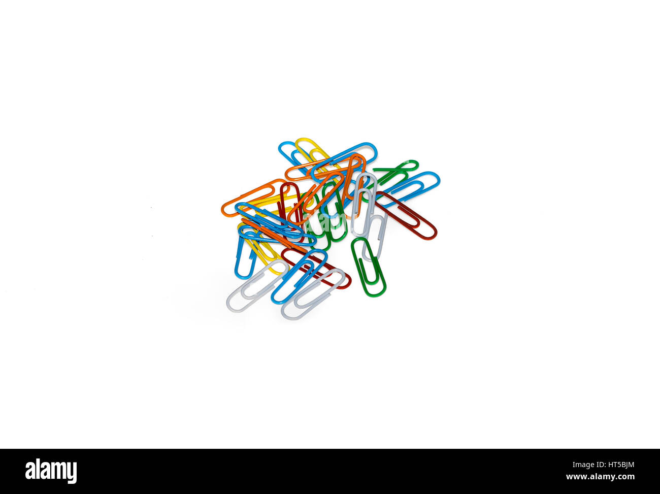 Set of colorful paperclips isolated on a white background Stock Photo ...