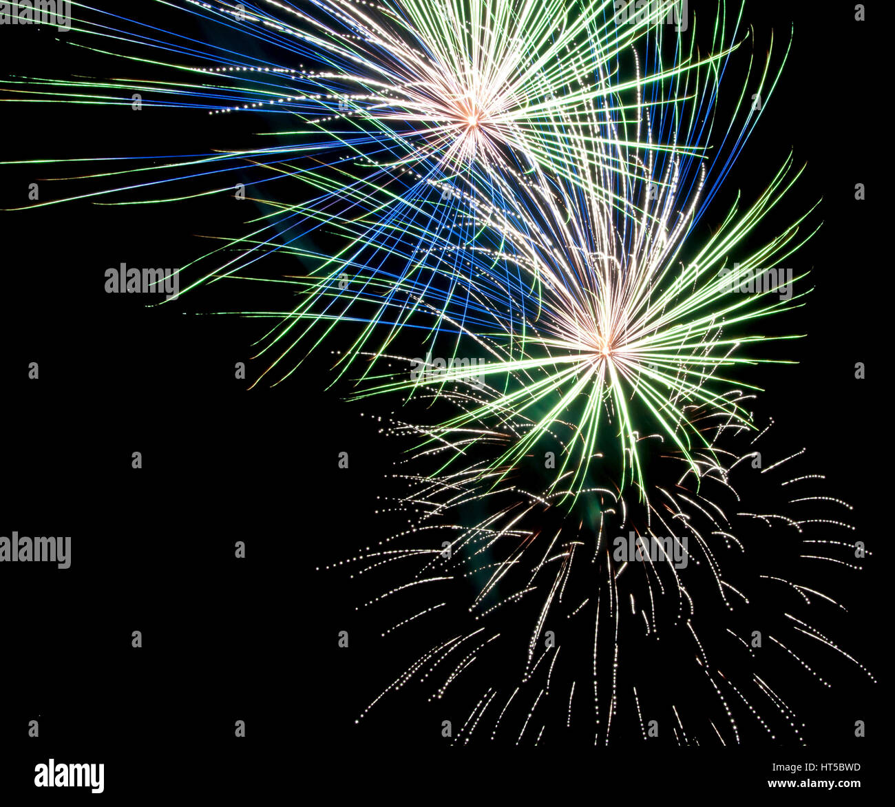 colorful fireworks on black background Stock Photo - Alamy